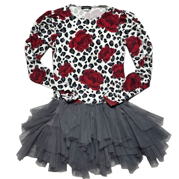 Kate Mack | Dresses | Kate Mack 8 Rose Leopard Print Dress Red White ...